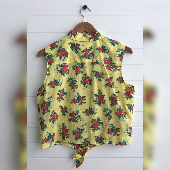 Lauren Ralph Lauren | Tops | Lrl Light Summer Front Tie Rose Floral ...